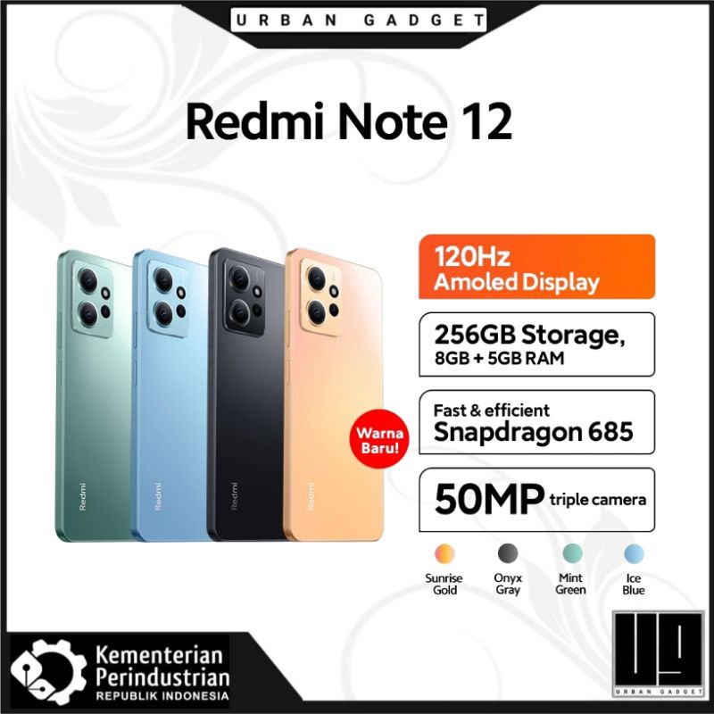 Jual Xiaomi Redmi Note 12 (8GB+256GB) Garansi Resmi Xioami Indonesia ...