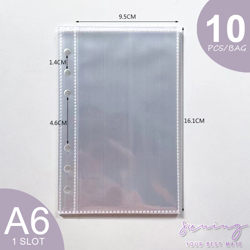 Jual ( 10 lembar /Bag) A5/A6 Sleeve Clear Tebal 6 Ring Photocard/Album ...