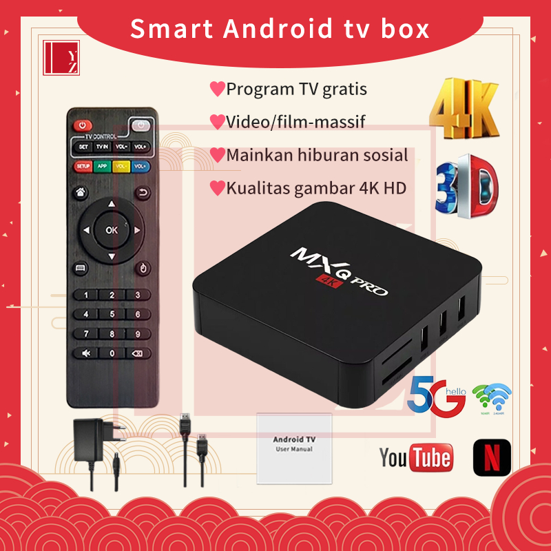 Jual 2024 Latest Android TV Box NetFlix Set Top Box 4K TV Set Top Box ...