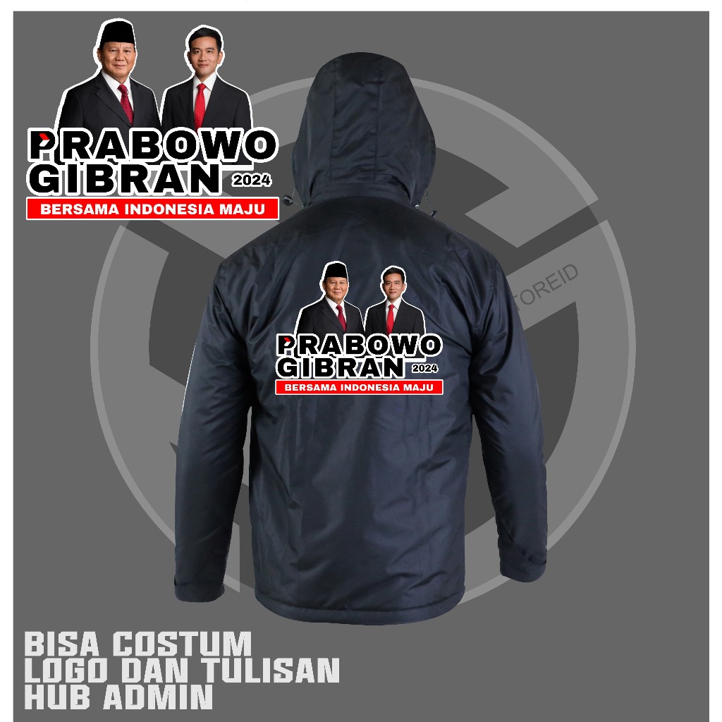 Jual JAKET KEMENANGAN PRABOWO GIBRAN JAKET PARTAI PRABOWO GIBRAN CALON PRESIDEN 2024 JAKET ...