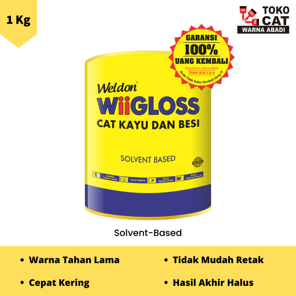 Jual CAT KAYU & BESI WELDON WIIGLOSS WARNA METALLIC 0.9 LITER | Shopee ...