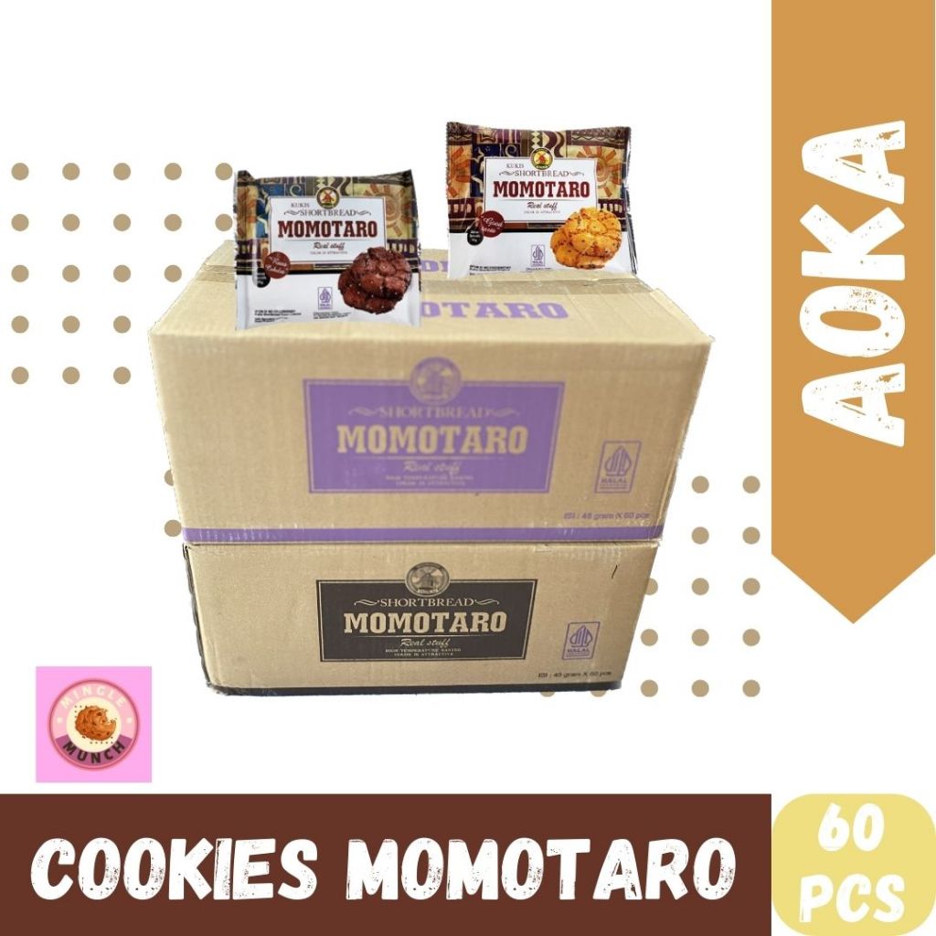 Jual 1 KARTON COOKIES MOMOTARO AOKA SHORTBREAD 60PCS | Shopee Indonesia