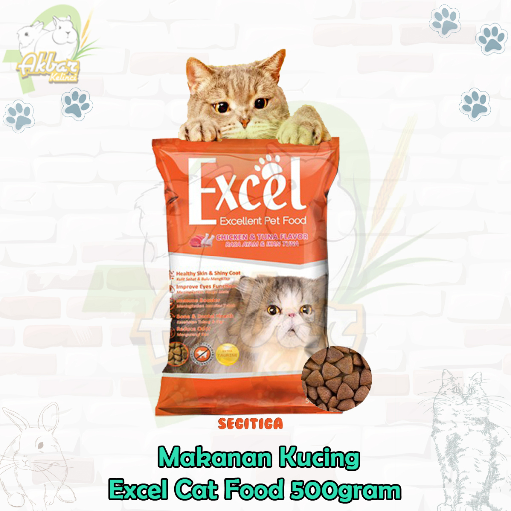 Jual EXCEL CAT FOOD Chicken Tuna 500 gram - Makanan Kucing Excel Ayam ...