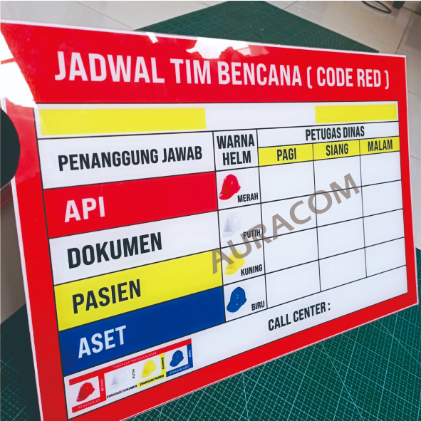 Jual TERLARIS Papan Code Red Akrilik Siap Pakai | Melayani Desain ...