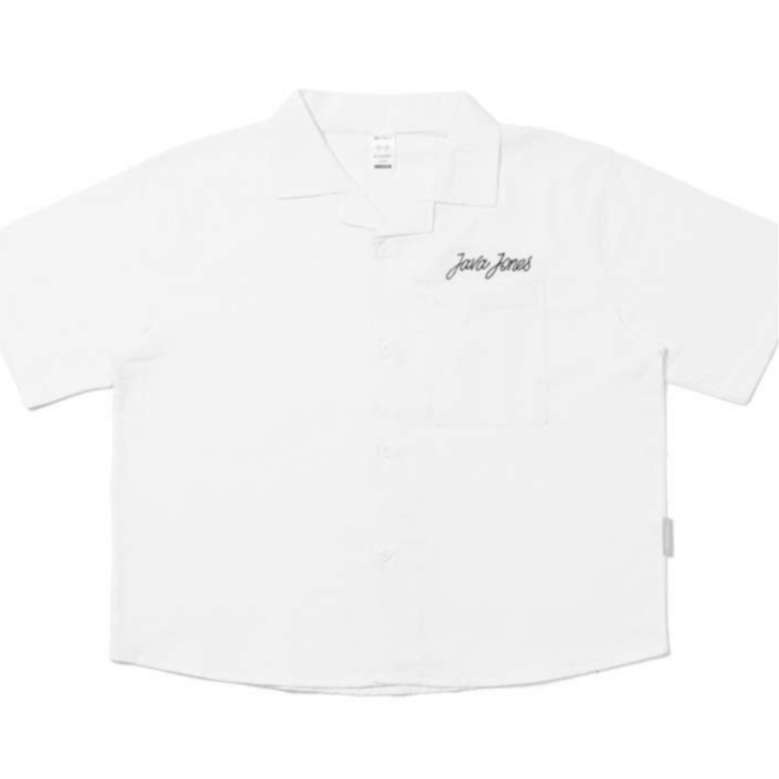 Jual JAVAJONES Crop Boxy Linen Shirt Alexandria Broken White | Kemeja ...