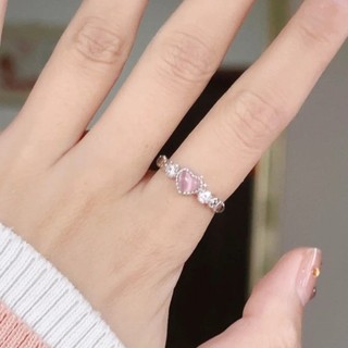 Jual Cincin Hana Love Heart Hati Pink Cupid Alloy Wanita Korea Silver ...