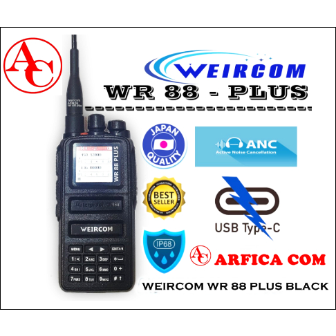 Jual HT WEIRCOM WR 88 / WR88 PLUS 10WAT ANTI AIR DUALBAND GARANSI ...
