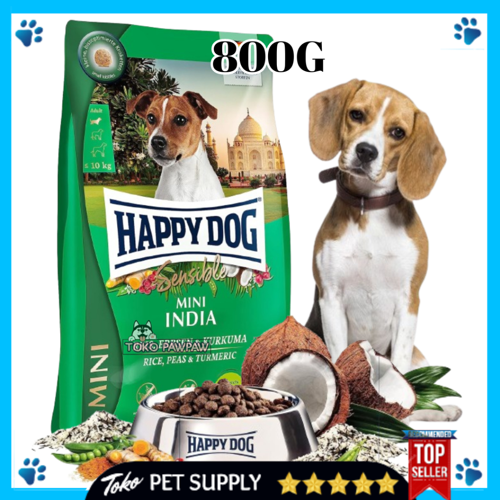 Jual HAPPY DOG MINI SENSIBLE VEGETARIAN INDIA 800G Pakan Anjing Kering ...