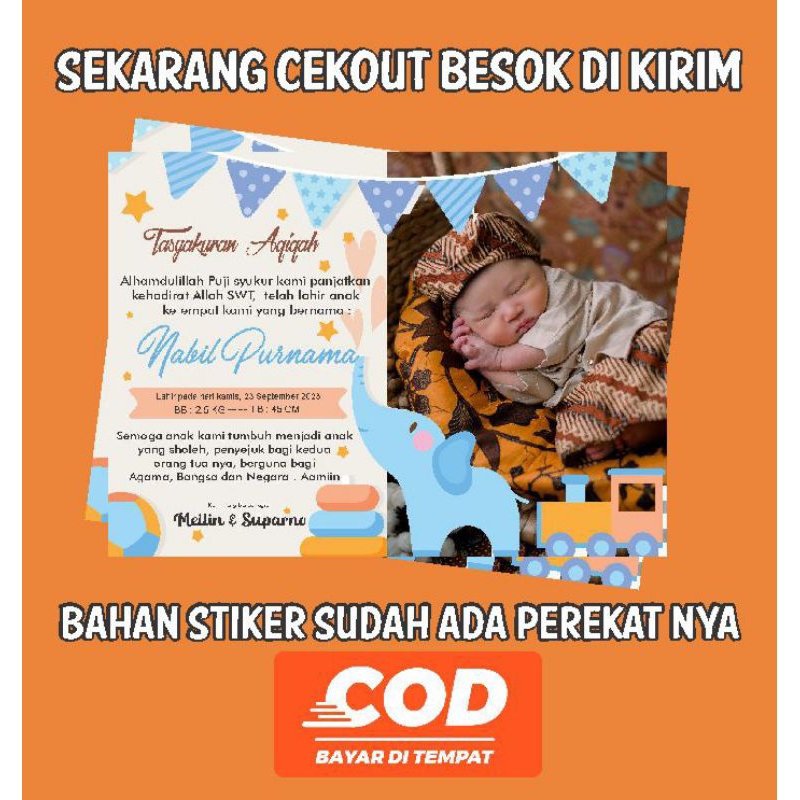 Jual LEBEL TASYAKURAN AQIQAH/LABEL NASI BOX AQIQAH/STICKER LABEL AQIQAH ...