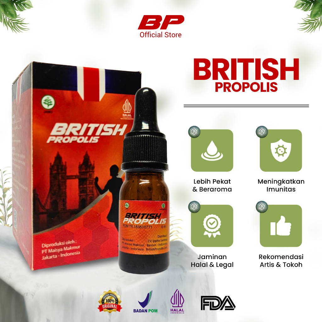 Jual British Propolis Dewasa Original Kemasan Botol 6ml Multivitamin ...