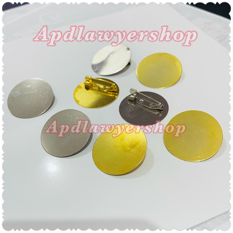 Jual Pin Bulat Polos 3cm Logam Kuningan dan Stainless Pin Bulat Polos ...