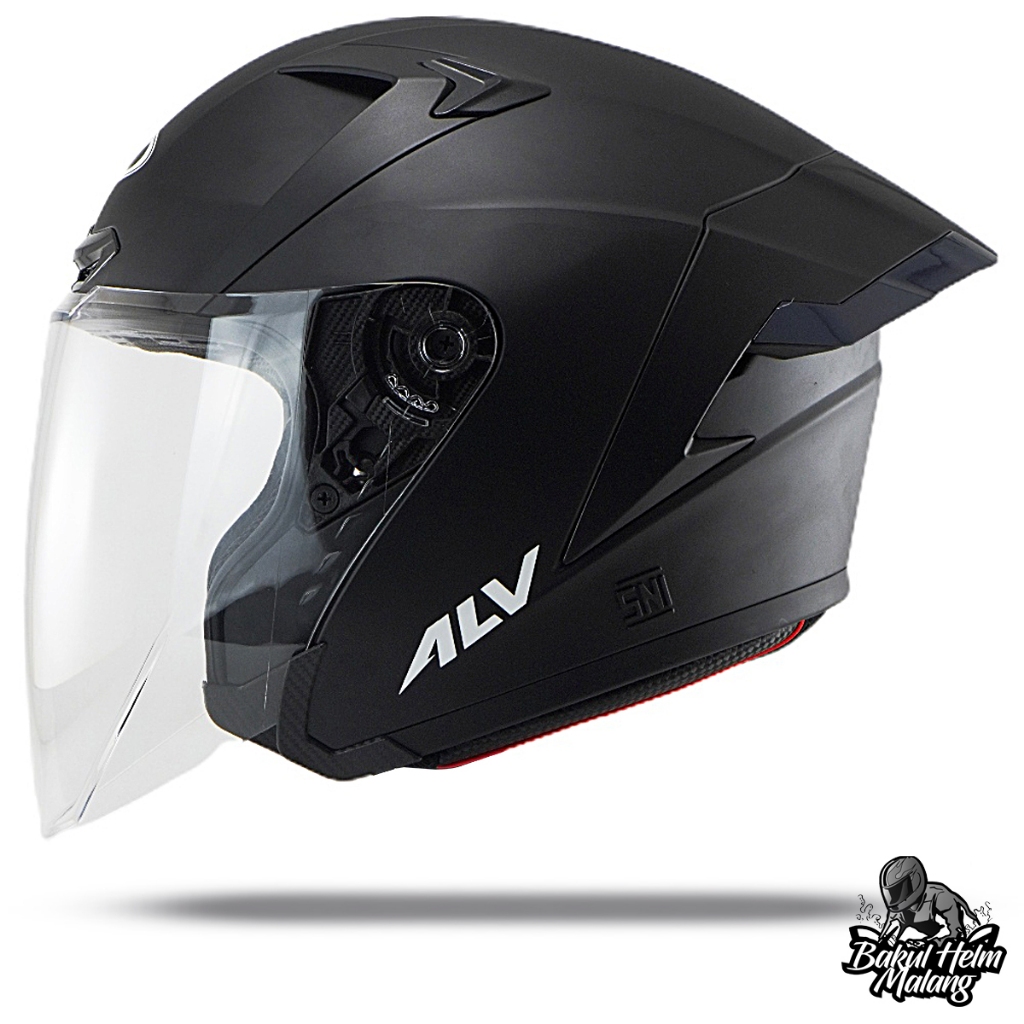 Jual Helm ALV ULTRON PRO BLACK DOFF Visor Silver / Clear | Helm Half ...