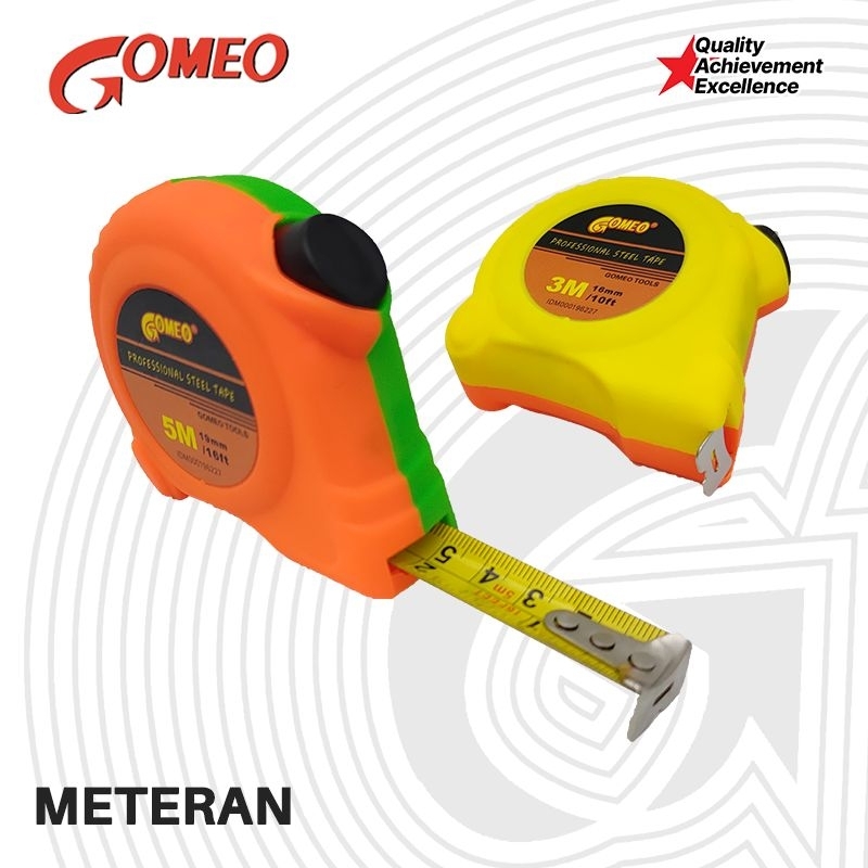 Jual GOMEO Meteran Tukang Measure Tape Autostop 3 5 7.5 Meter | Shopee ...