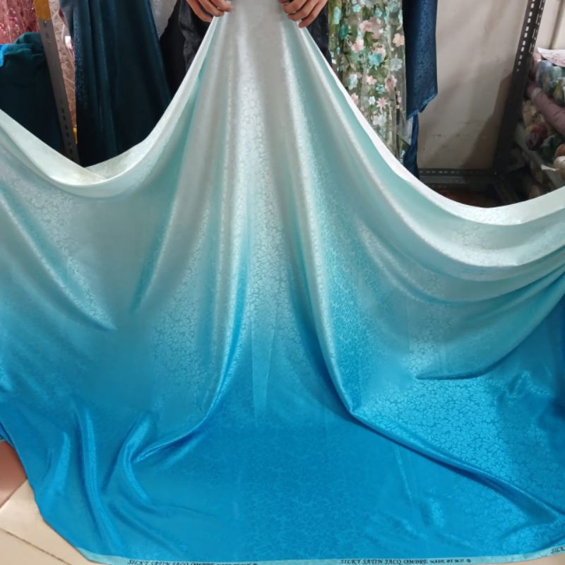 Jual (COD) Bahan JAQUAR Gradasi Motif/Jaguar Motif Gradasi Warna ...