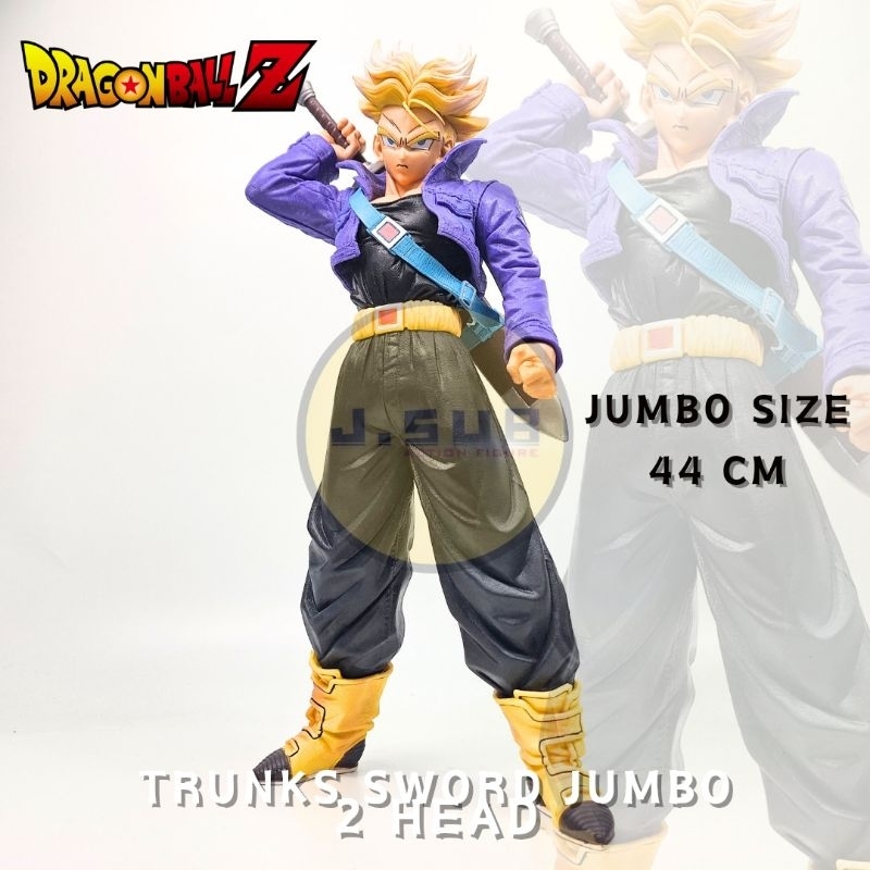 Jual Action Figure Trunks Sword Statue Dragonball DBZ Jumbo Size 2 Head ...