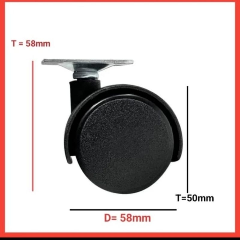 Jual Roda caster kantor 2 inch | Shopee Indonesia