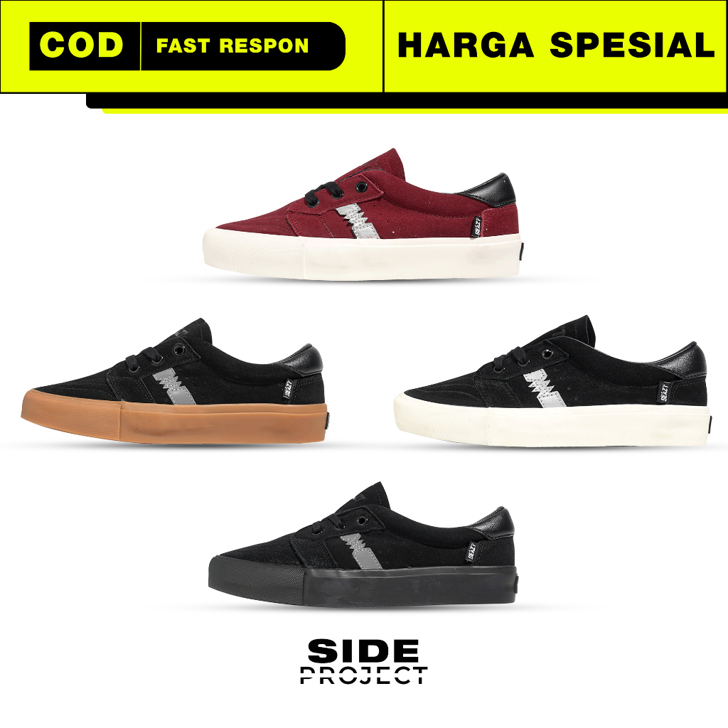 Jual Sepatu Skateboard Beazt Luxo Warna (Black White/Dark Green/Navy ...