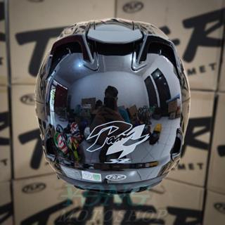 Jual Helm TSR Ram 4 HITAM Glass Black Original Half Face TSR Helmet ...