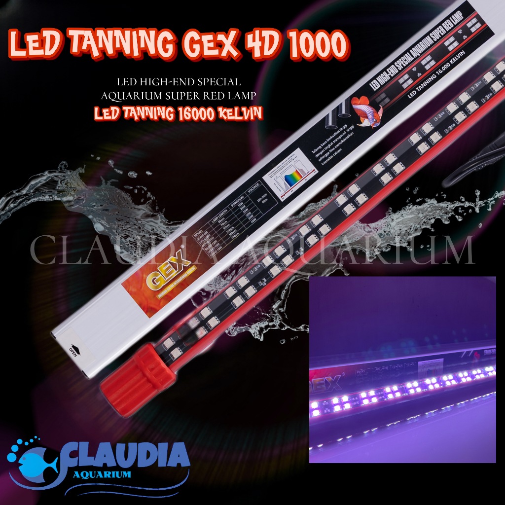 Jual Lampu LED View Tanning Arwana SAKKAI PRO T8 4D GEX 1000 16000K 25W Special Super Red Lamp ...
