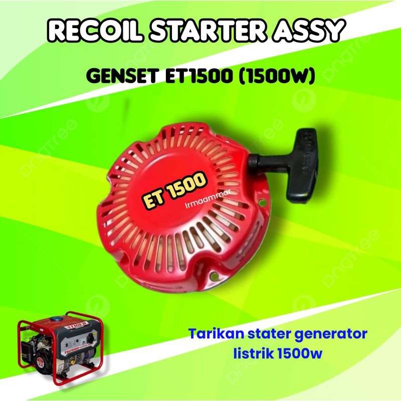 Jual Tarikan kap stater diesel genset 1500 Watt ET1500 tarik selahan ...