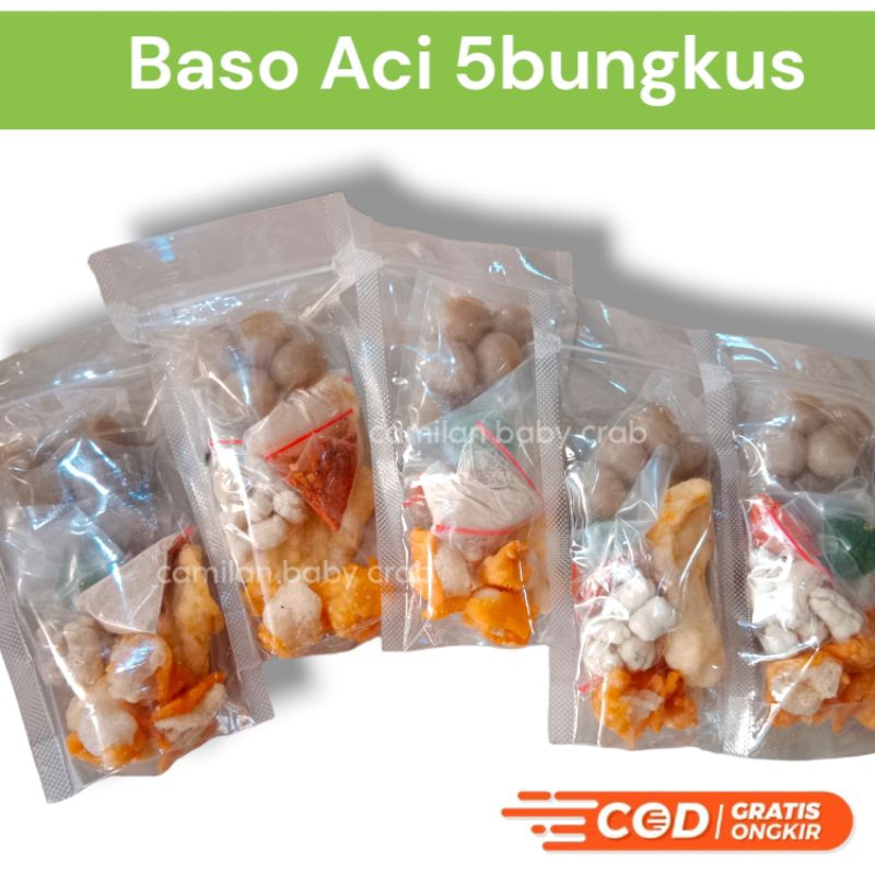 Jual BASO ACI 5pcs murah enak, boci, baso aci ayam suwir, baci, baso ...