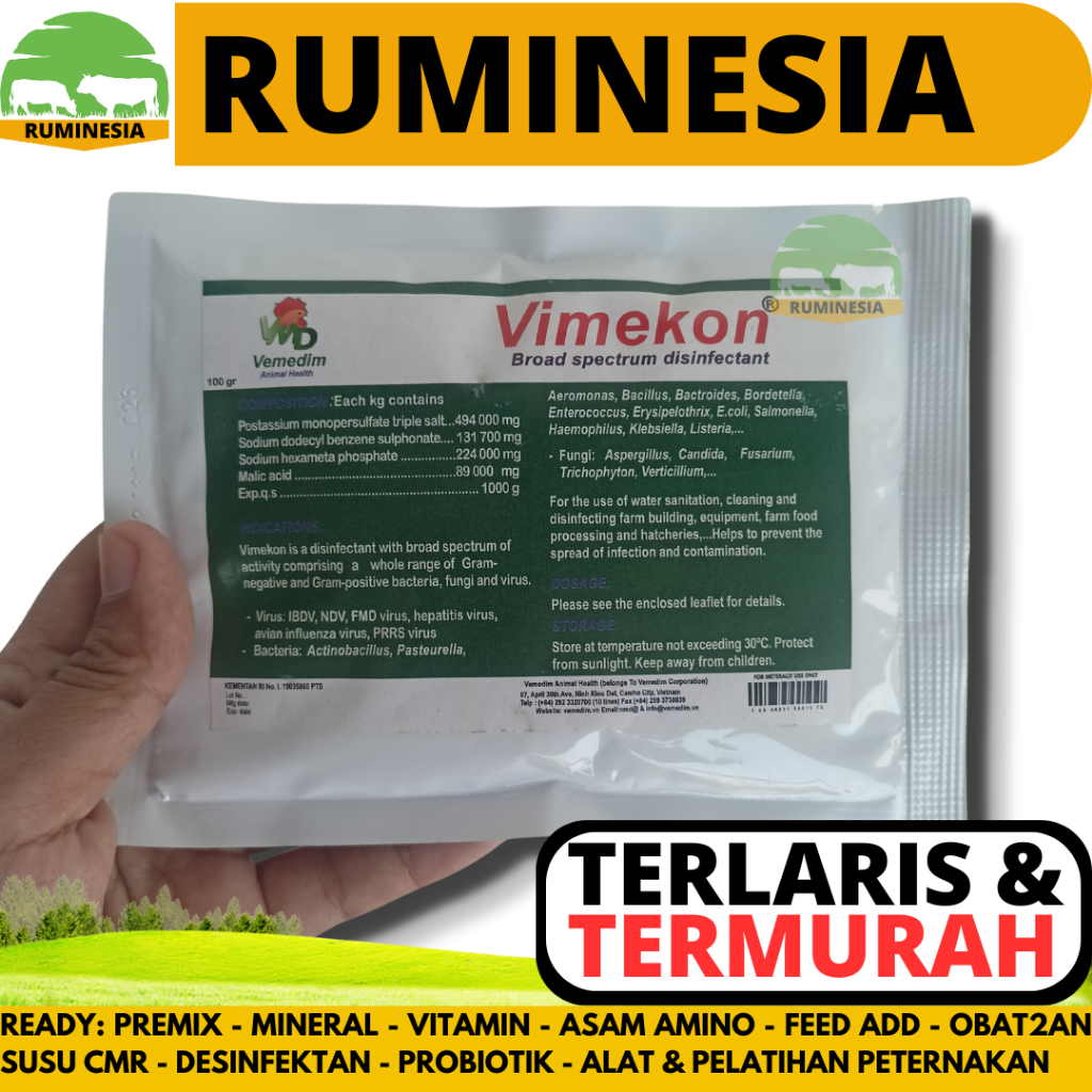 Jual DISINFEKTAN VIMEKON 100 GRAM - Desinfektan Spektrum Luas Seperti ...
