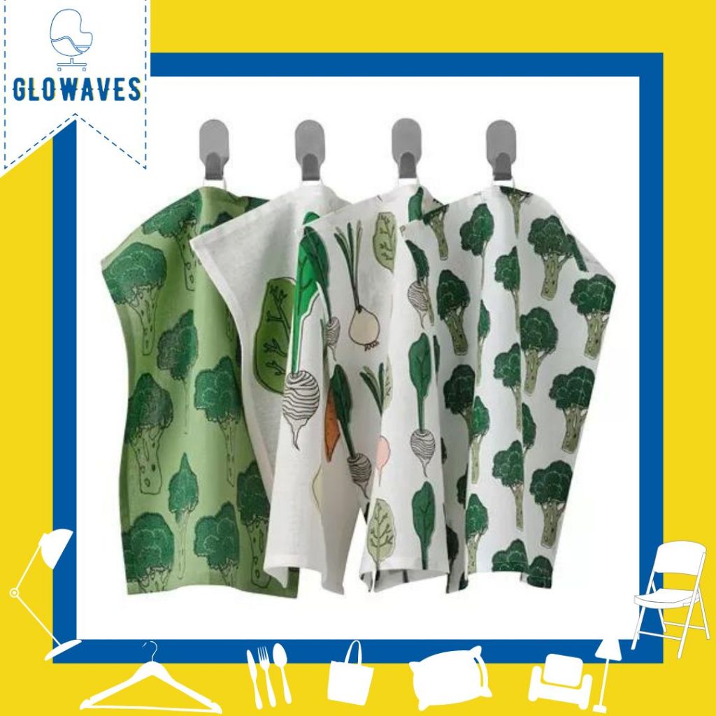 Jual TORVFLY Lap Dapur Katun / Kain Lap Piring Katun Motif Sayur Warna ...