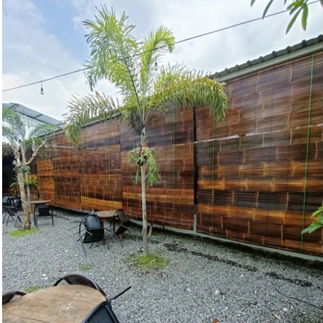 Jual Tirai krey bambu hitam 2,5 x 2,5 /2,3x2,5m/2,5x2,3m vernis plitur ...