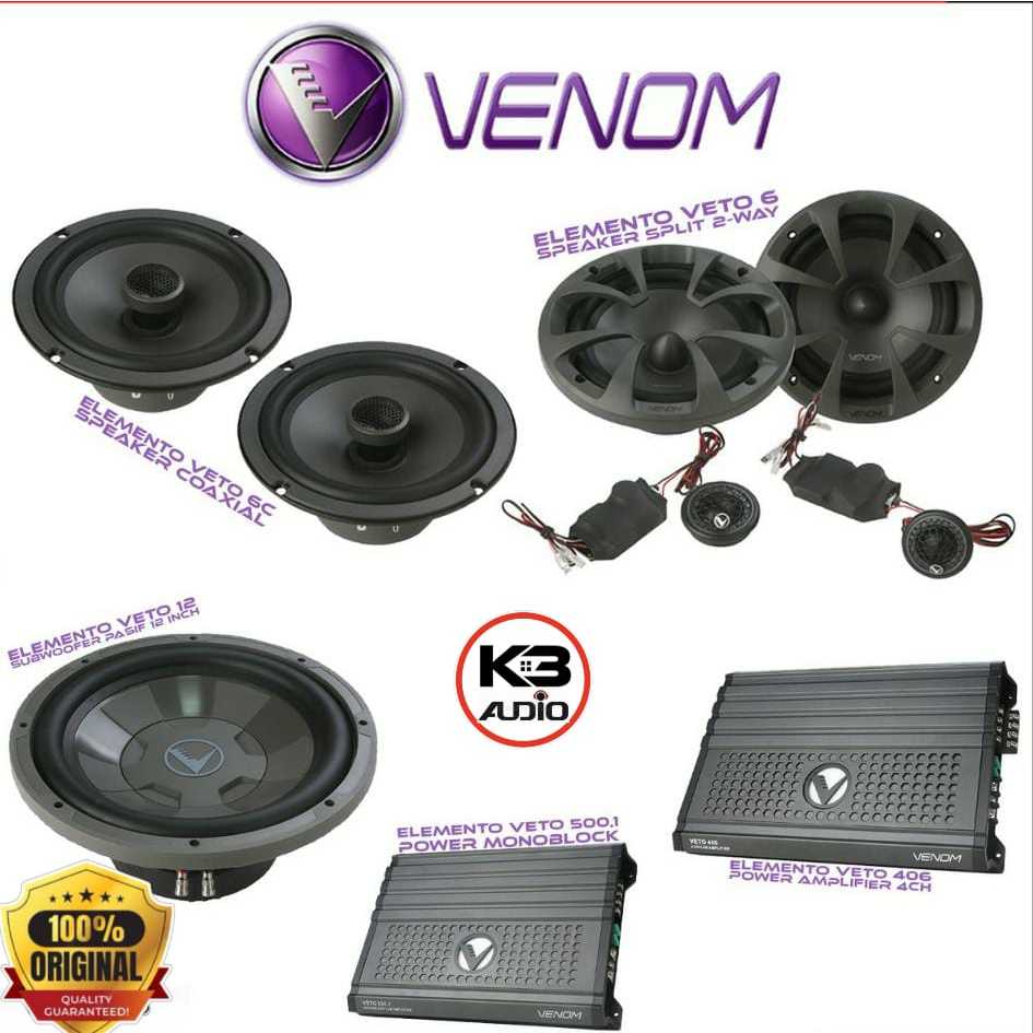 Jual Paket Audio Mobil Full Set Sound System VENOM VETO SERIES ORIGINAL VENOM | Shopee Indonesia