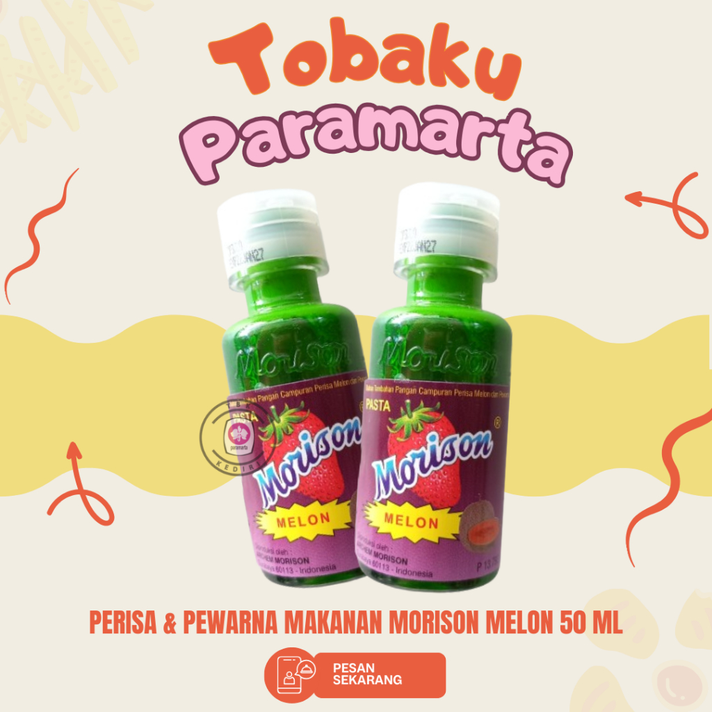 Jual PEWARNA DAN PERISA MAKANAN MORISON RASA MELON 50 ML / PEWARNA DAN ...