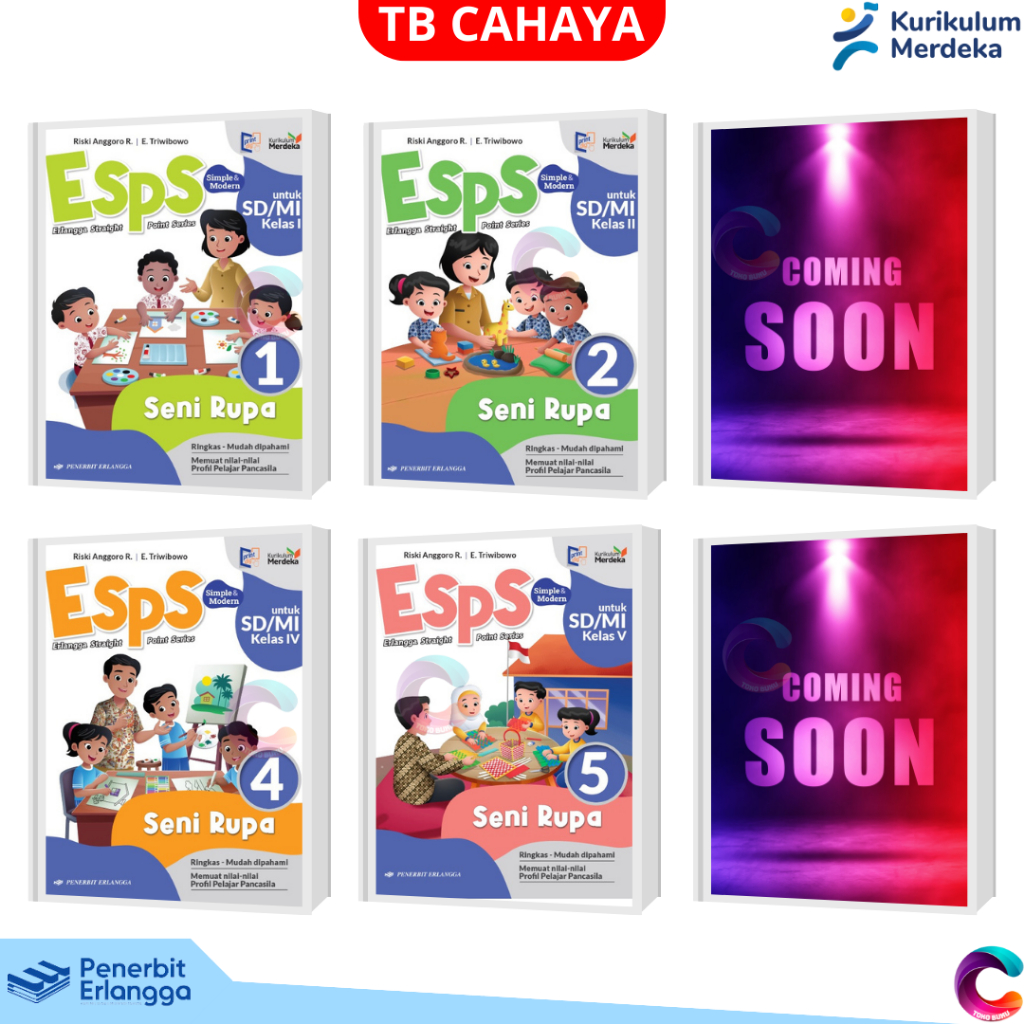 Jual Buku ESPS SENI RUPA SD Kelas 1 2 3 4 5 6 Kurikulum MErdeka Penerbit Erlangga | Shopee Indonesia