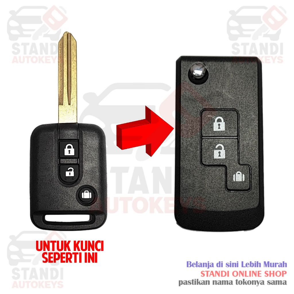 Jual Cassing Remote Kunci Lipat Flip Key Modifikasi Nissan Serena C24 ...