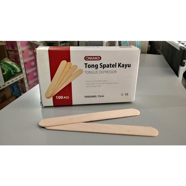 Jual Spatula Kayu Sudip Lidah ONEMED Tongue Spatel 100 pcs / Tong ...