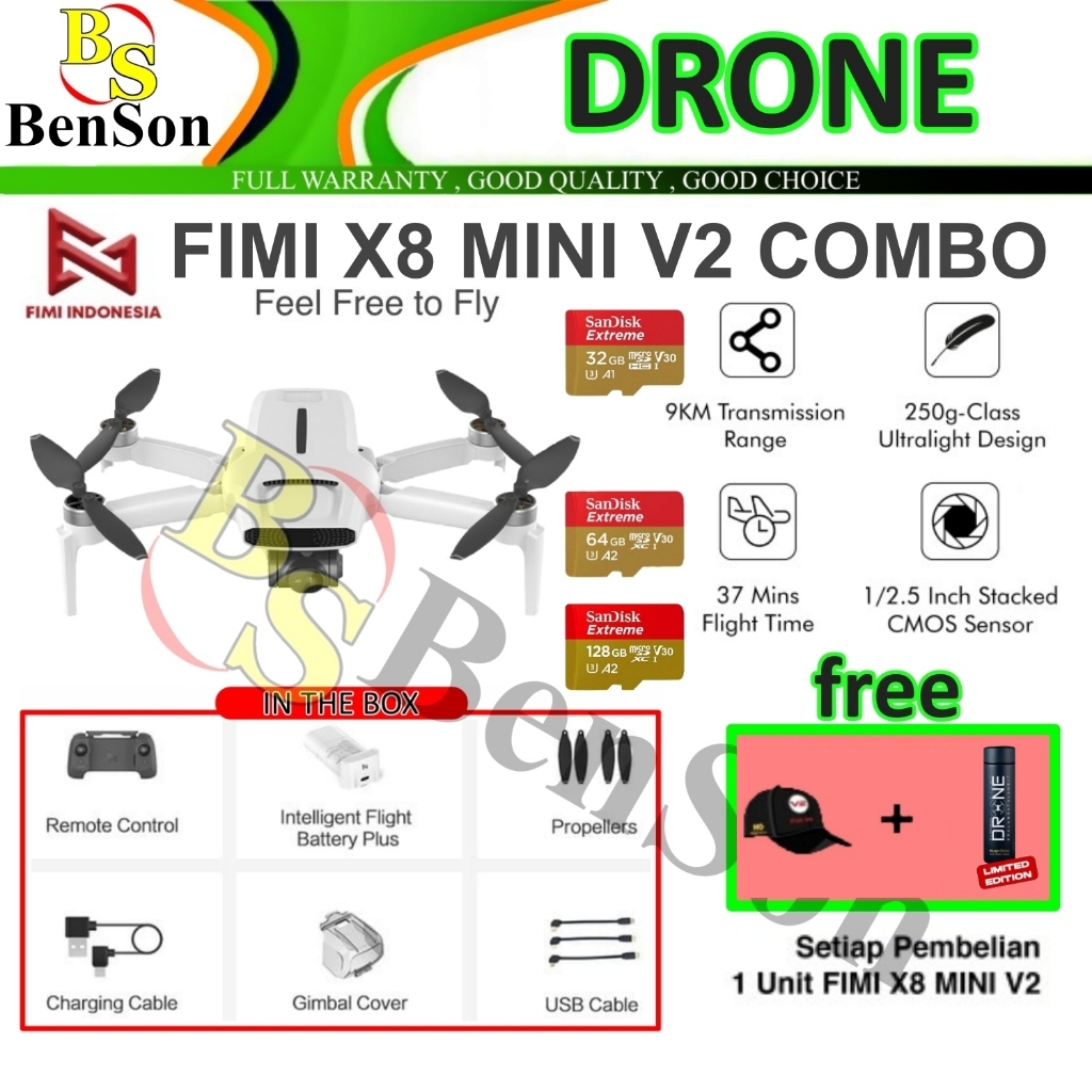 Jual FIMI X8 MINI V2 Drone GPS 9km 4K 3-axis Gimbal 37 Min Flight Time | Shopee Indonesia