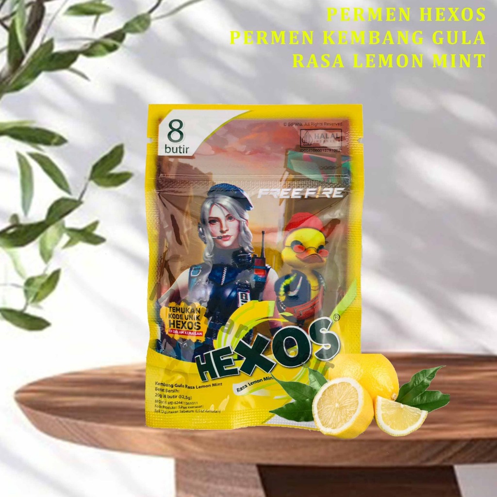 Jual Permen Hexos / Permen Kembang Gula / Rasa Lemon Mint / 20gr ...