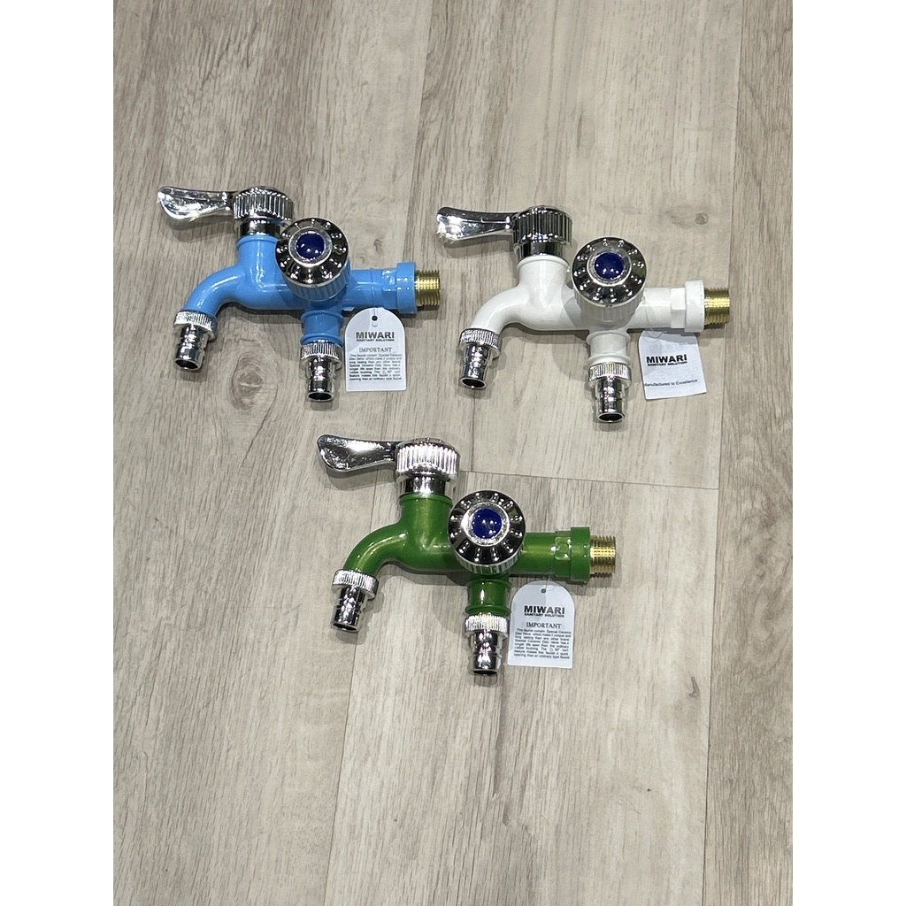 Jual Kran Cabang/Kran Double PVC Drat Kuningan 1/2" | Shopee Indonesia