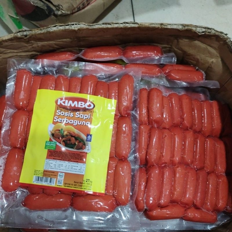 Jual kimbo sosis sapi coctail merah 450gr | Shopee Indonesia