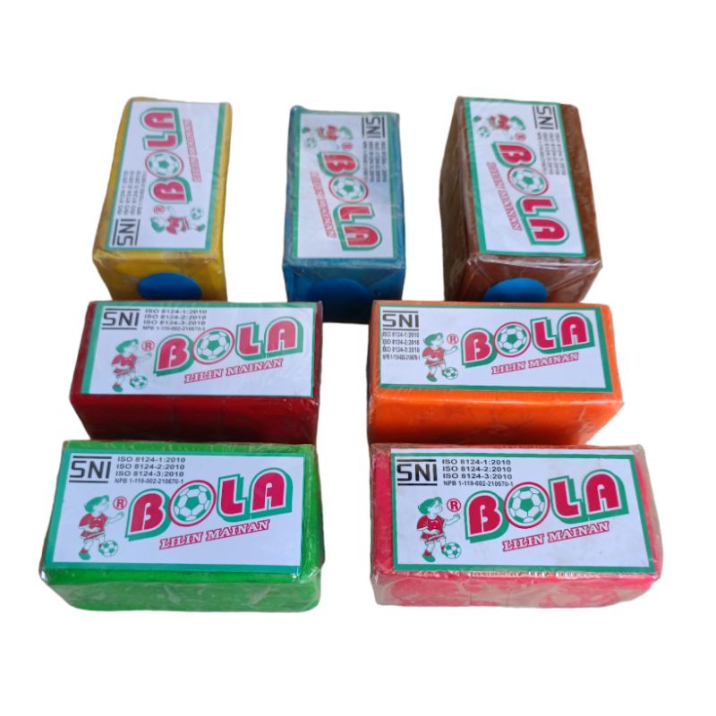 Jual Lilin Mainan Besar / Plastisin Besar 1 warna cap Bola SNI | Shopee ...