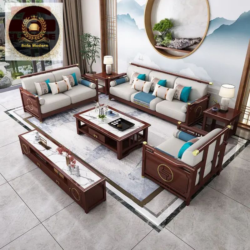 Jual Sofa Set Ruang Tamu Furniture Jati Modern Minimalis Ruang Tamu ...