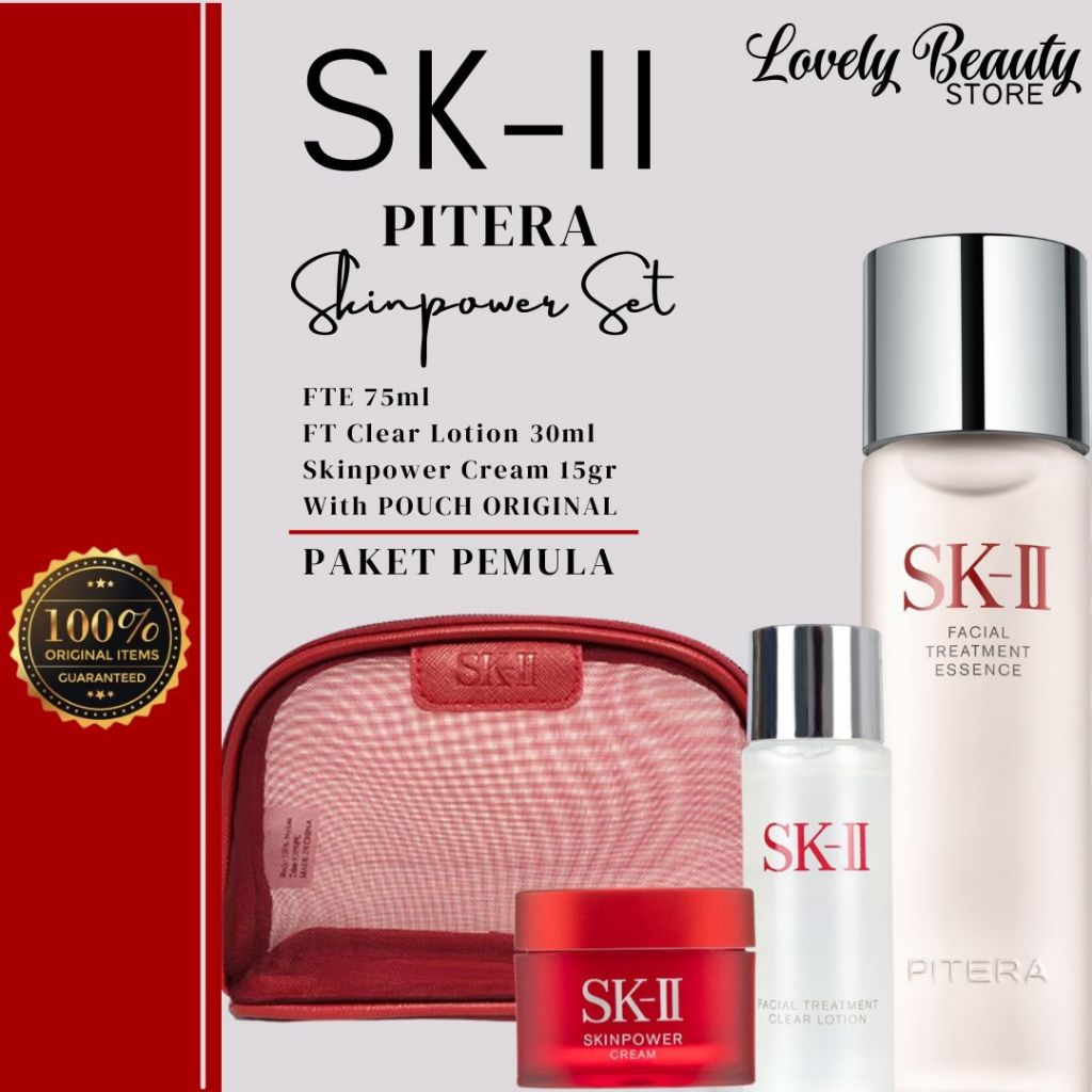 Jual SK-II SKII SK2 SKINPOWER SET + Pouch Original SK-II (Antiaging Set) | Shopee Indonesia
