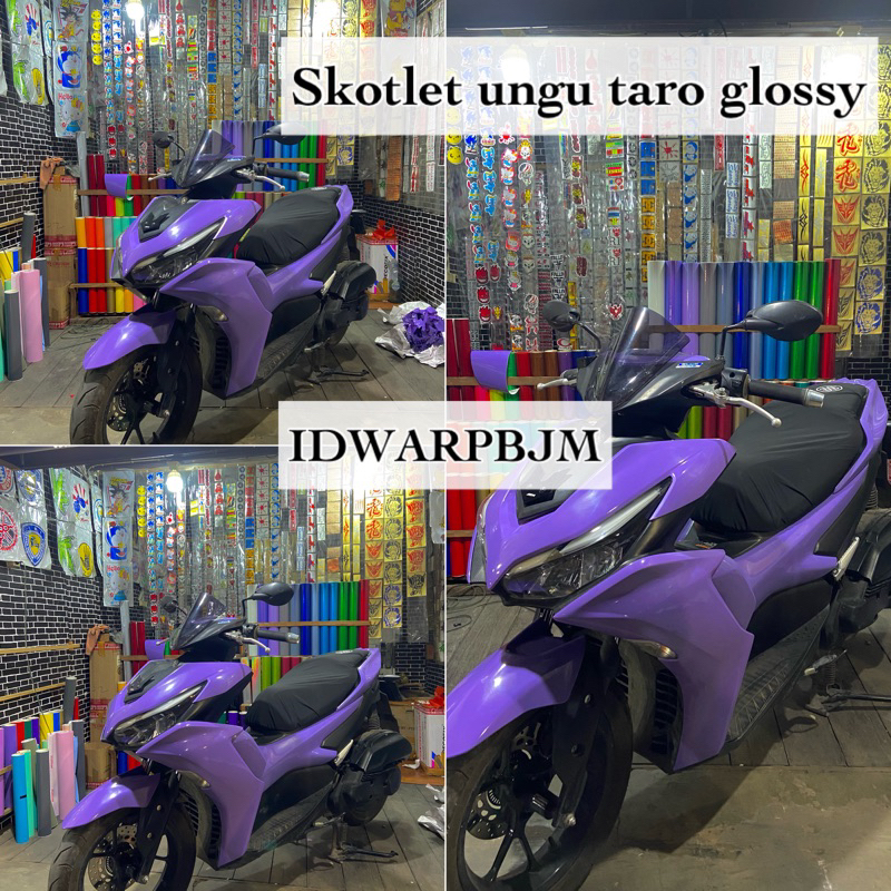 Jual STICKER SKOTLET UNGU TARO GLOSSY | Shopee Indonesia