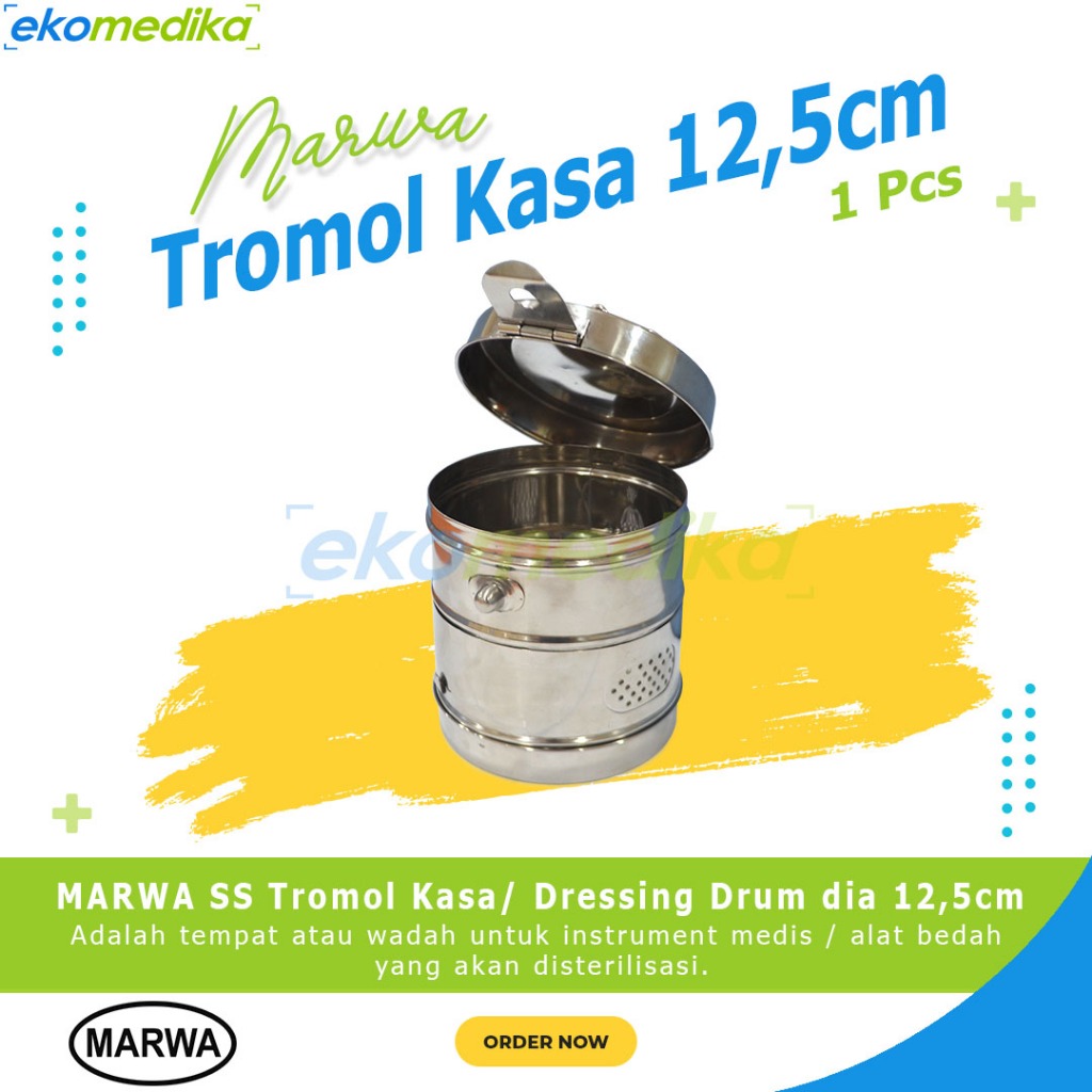 Jual Tromol Kasa 12 cm / Dressing Drum 12.5 cm / Dressing Jar 12,5 cm ...