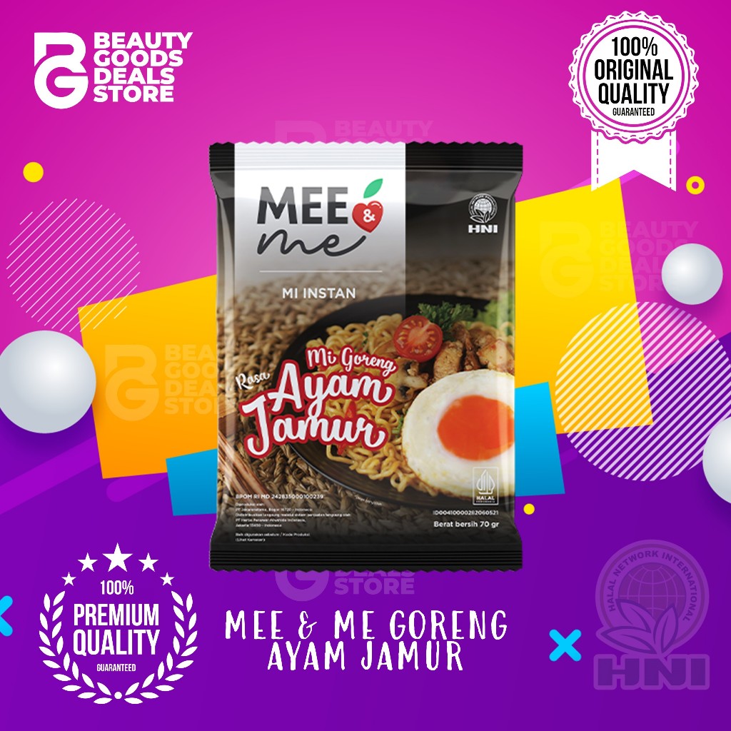 Jual Mie Goreng Instan Sehat Rasa Ayam Jamur - Mee & Me Ayam Jamur HNI-HPAI | Shopee Indonesia