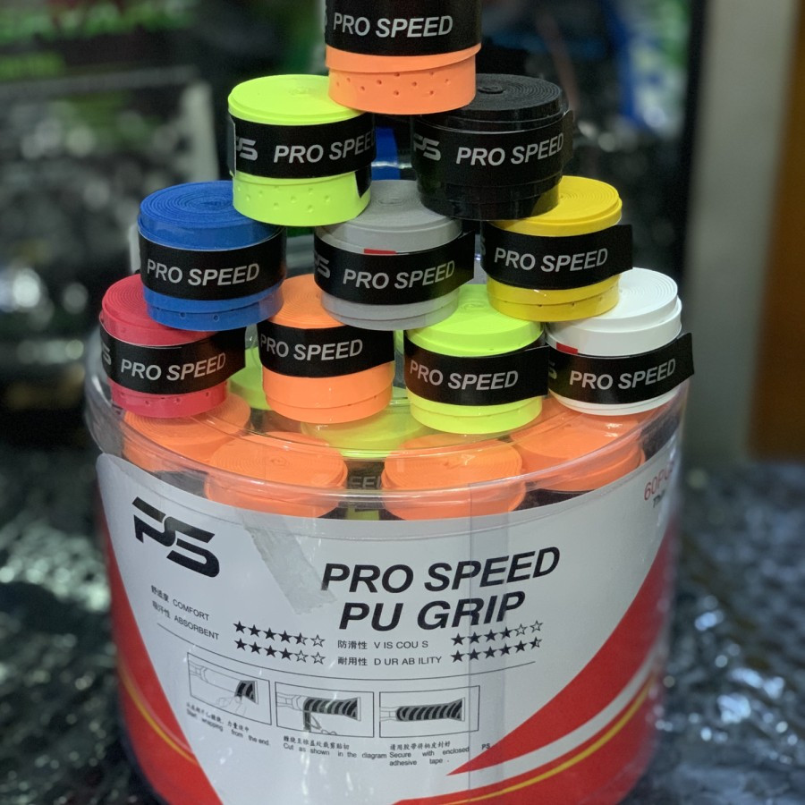 Jual GRIP RAKET KARET PRO SPEED SPEEDS BULAT TIPIS MODEL BINTIK ...