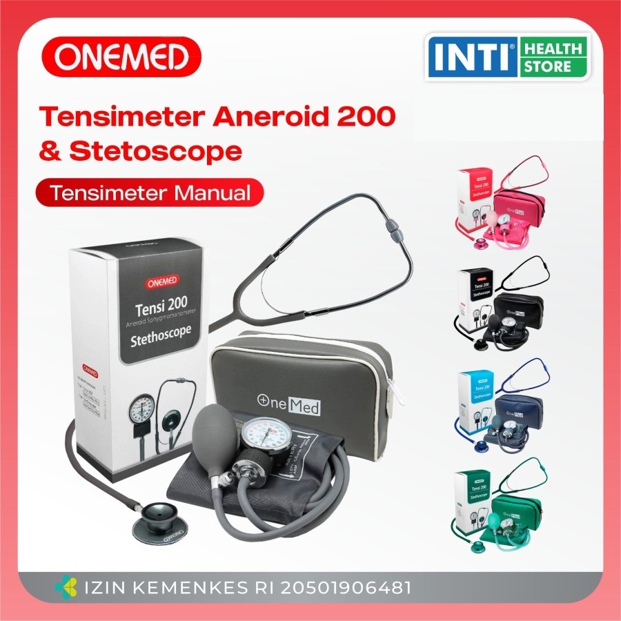 Jual ONEMED | Tensimeter Aneroid 200 & Stetoscope | Tensimeter Manual ...