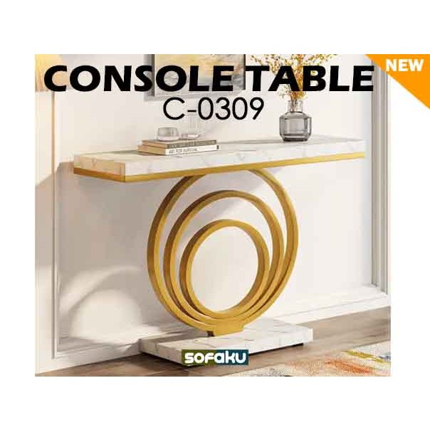 Jual CONSOLE Table C-0309 - Modern Foyer Meja Tinggi Pajangan Marmer ...