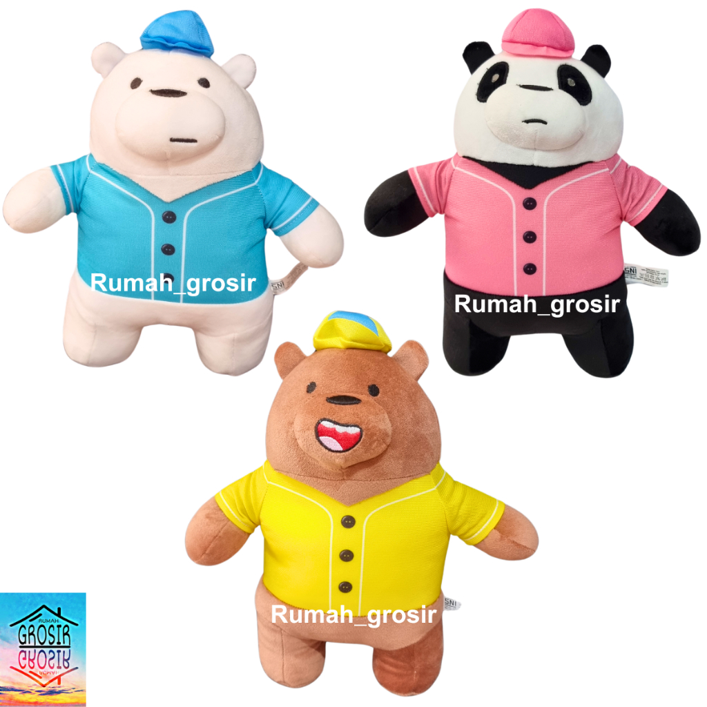 Jual Boneka We Bare Bears Bear Beruang Ice Bear Grizzly Panda Hadiah ...