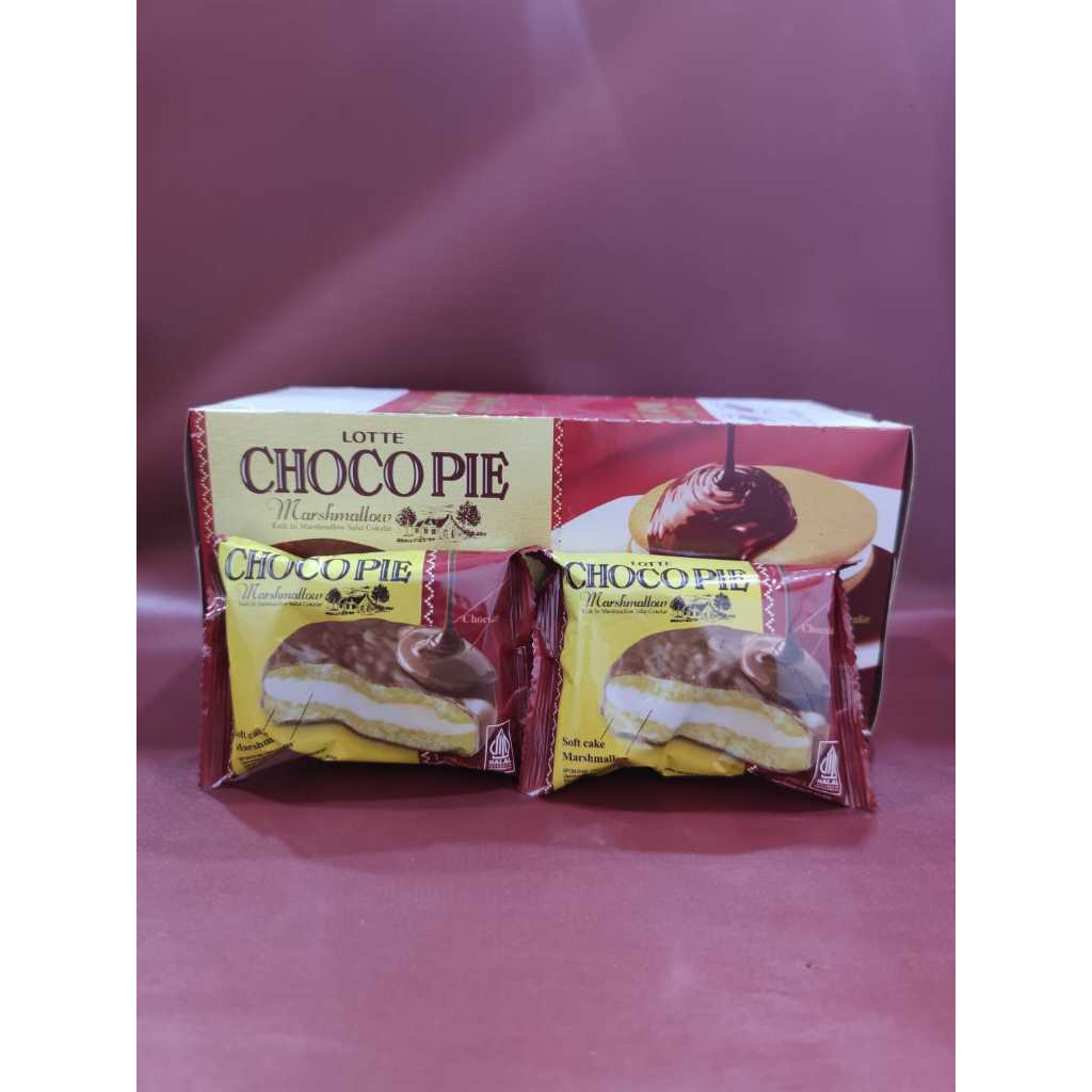 Jual Lotte Choco Pie Marshmallow isi 12 Pcs Per Box - Snack Coklat ...