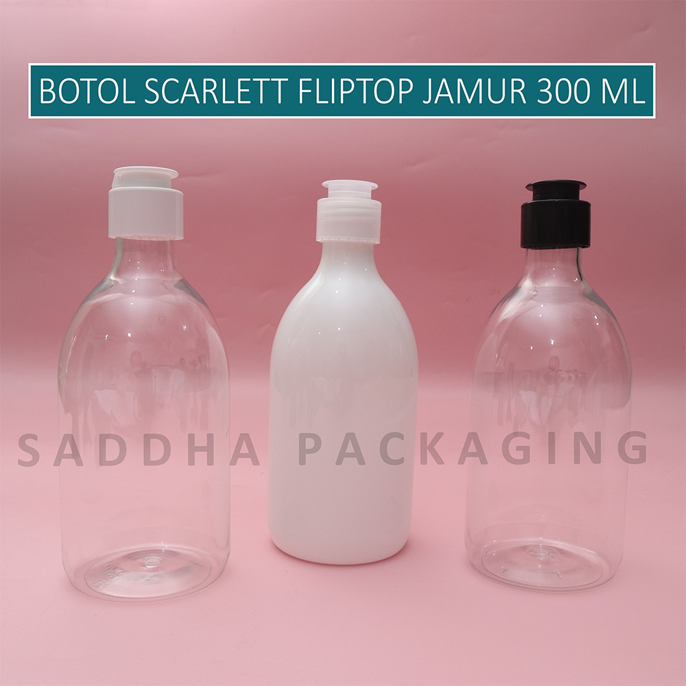 Jual Botol Scarlett 300ml Fliptop JAMUR / BOTOL Transparan 300 ml ...