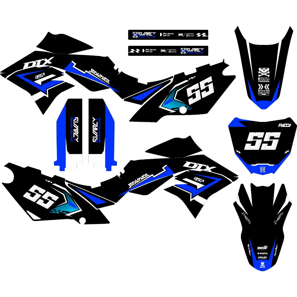 Jual DECAL STICKER MOTOR KLX DTRACKER/KLX BF/KLX GORDON/KLX OLD/CRF 150 ...